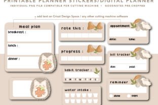 Cute Hedgehog Digital Stickers Planner Graphic by hanacrochetdesign ...