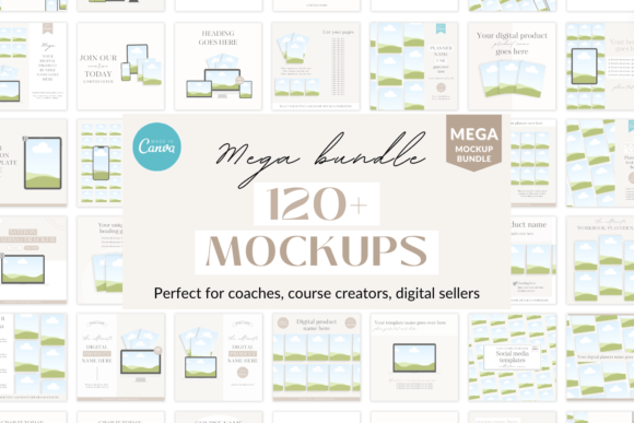 Canva Mockup Bundle Template Graphic by catecreates1 · Creative Fabrica