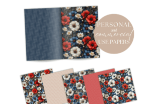 Vintage Patriotic Digital Papers Graphic by More Paper Than Shoes ...