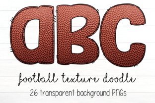 Football Texture Doodle Letter Alpha PNG Graphic by bblessedwv ...