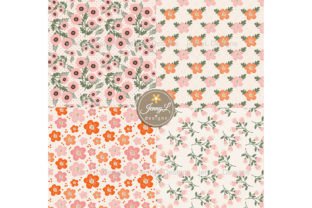 Retro Floral SEAMLESS Digital Papers Graphic by jennyL_designs ...