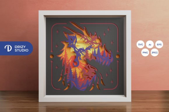 Canyon Desert 3D Shadow Box Paper Cut · Creative Fabrica