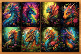 200 Woodland Fantasy Dragon Color Pages Graphic by Printable Crafts ...
