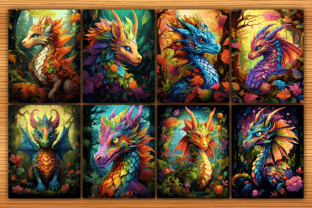 200 Woodland Fantasy Dragon Color Pages Graphic by Printable Crafts ...