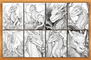 200 Woodland Fantasy Dragon Color Pages Graphic by Printable Crafts ...