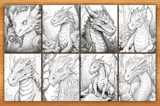 200 Woodland Fantasy Dragon Color Pages Graphic by Printable Crafts ...