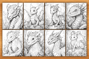 200 Woodland Fantasy Dragon Color Pages Graphic by Printable Crafts ...