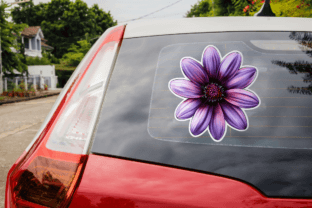 Purple Flower Sticker Clipart PNG Bundle Graphic by Regulrcrative ...