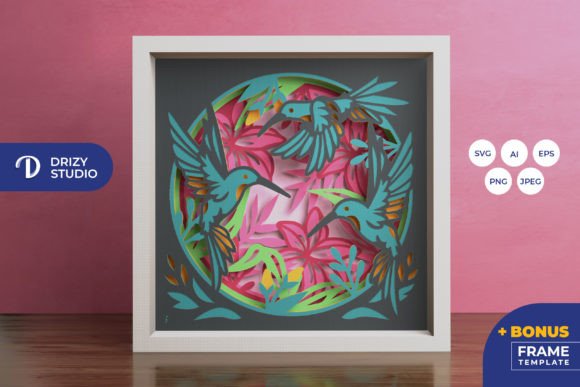 4 Seasons Tree 3D Shadow Box · Creative Fabrica