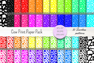 Cow Print Digital Paper Pack Graphic by Sweet Creativities · Creative ...