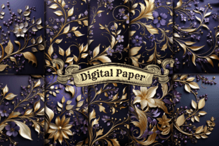 Purple & Gold Foil Digital Paper Graphic by craftsmaker · Creative Fabrica