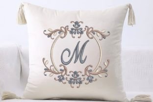 Single Monogram in Frame Letter M · Creative Fabrica