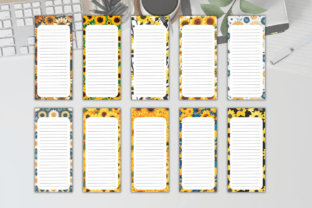 Sunflower Notepad Printable Template Graphic by Dreamwings Creations ...