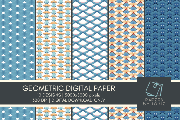 Geometric Pattern Digital Paper Graphic by papersbyjosie · Creative Fabrica