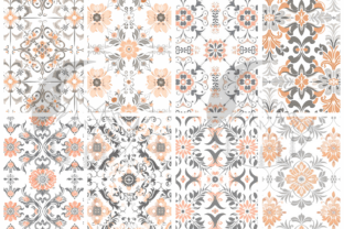 Peach and Gray Geometric Patterns Graphic by Paper & Pattern Studio ...