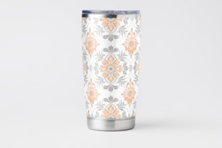Peach and Gray Geometric Patterns Graphic by Paper & Pattern Studio ...