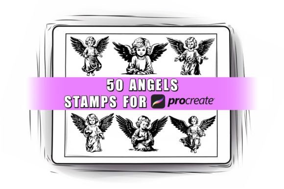 50 Bunny Procreate Stamps Brushes Graphic by ProcreateSale · Creative ...