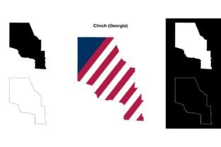 Georgia County Outline Maps Graphic by davidzydd · Creative Fabrica