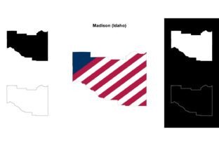 Idaho County Outline Maps Graphic by davidzydd · Creative Fabrica