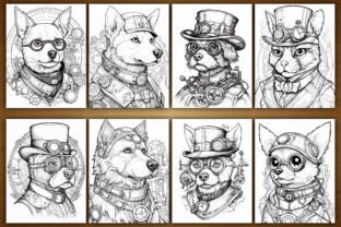 280+ Steampunk Dog Coloring Pages Graphic by Asma Store · Creative Fabrica