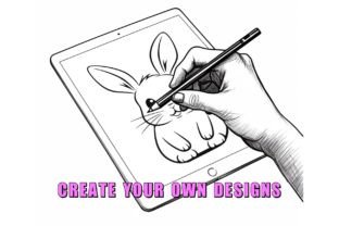 50 Bunny Procreate Stamps Brushes Graphic by ProcreateSale · Creative ...
