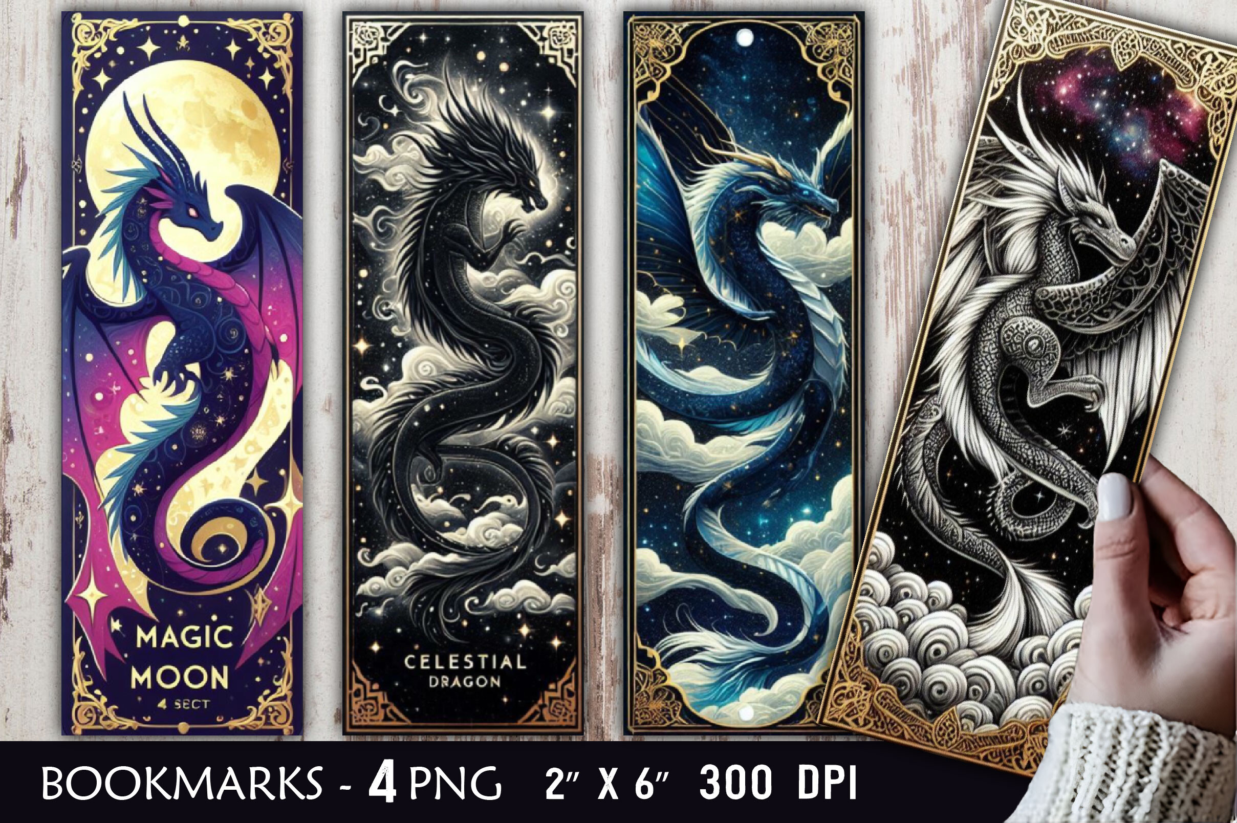 Dragons Printable Bookmark Graphic by Dream Creation · Creative Fabrica
