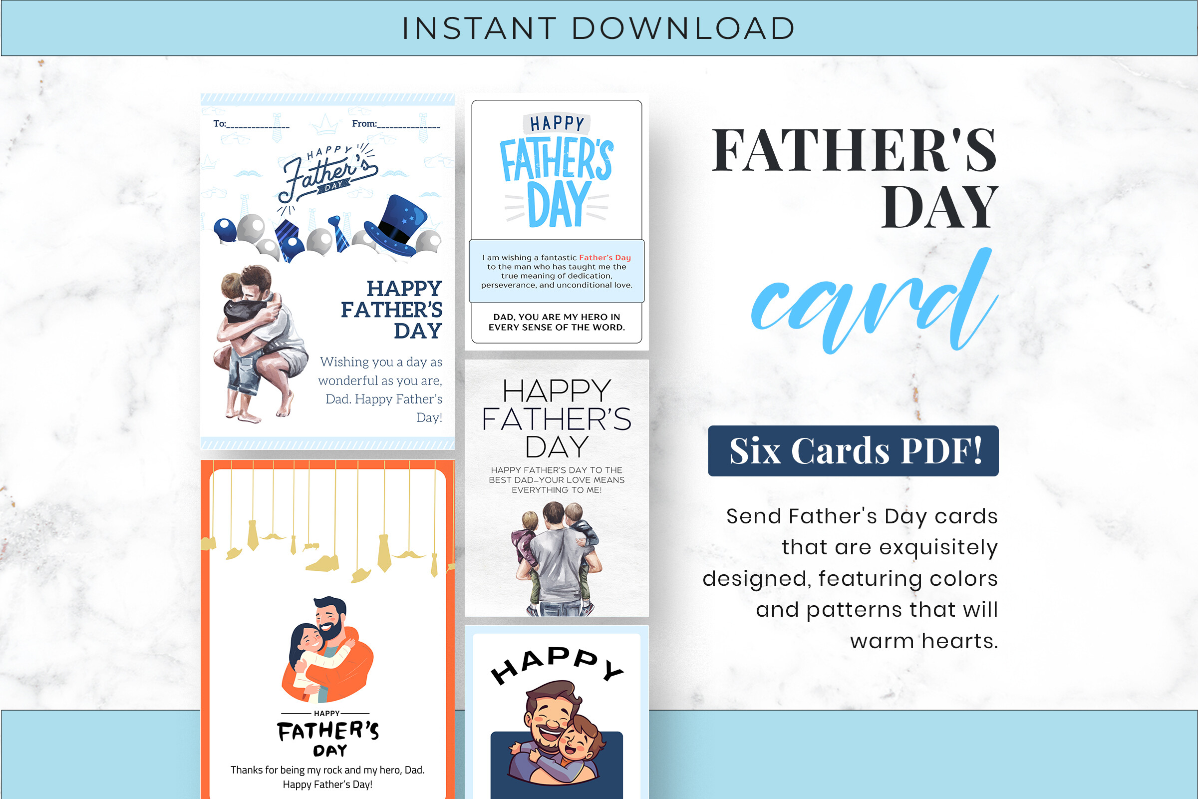 Free Fathers Day Card PDF Graphic by SnapyBiz · Creative Fabrica