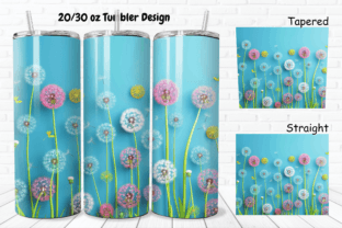 3D Cartoon Dandelions 20/ 30 Oz Tumbler Graphic by Regulrcrative ...