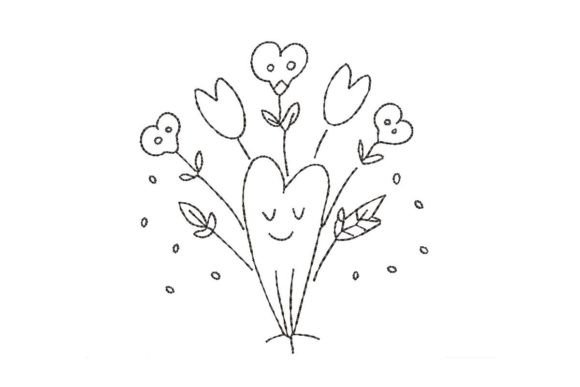 Flowers Bean Stitch Embroidery Design · Creative Fabrica