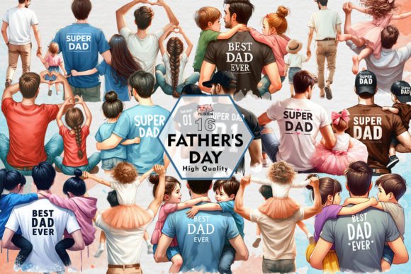 Father's Day Clipart PNG Graphics Graphic by PIG.design · Creative Fabrica