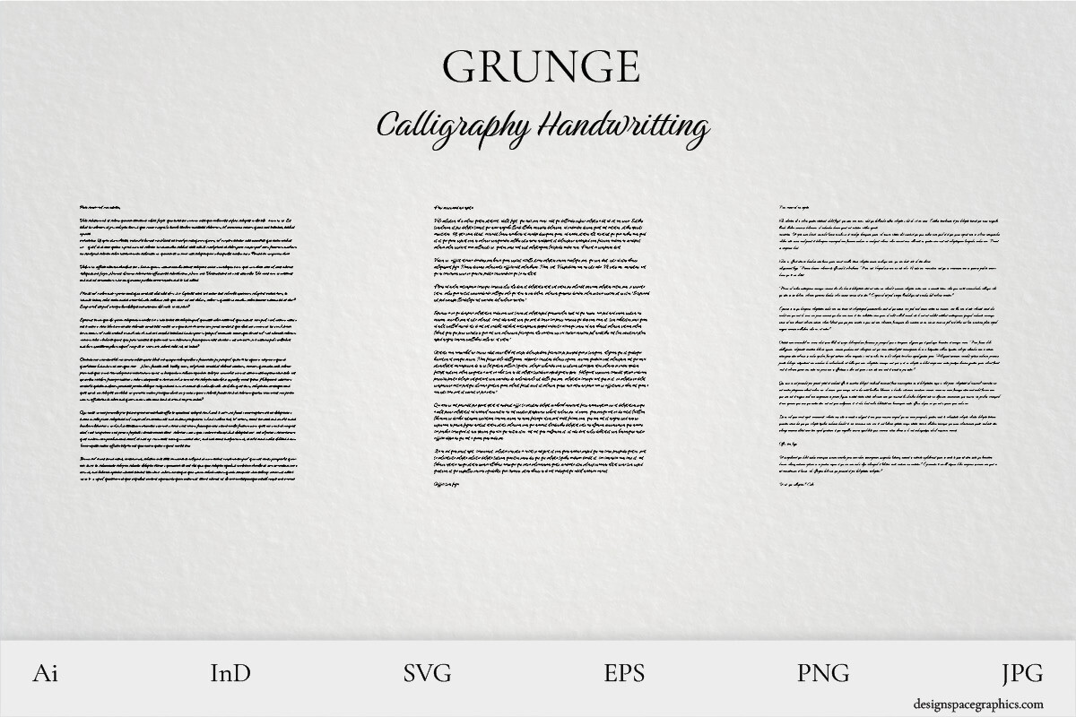Grunge Calligraphy Handwritting Text Graphic by designspacegraphics ...