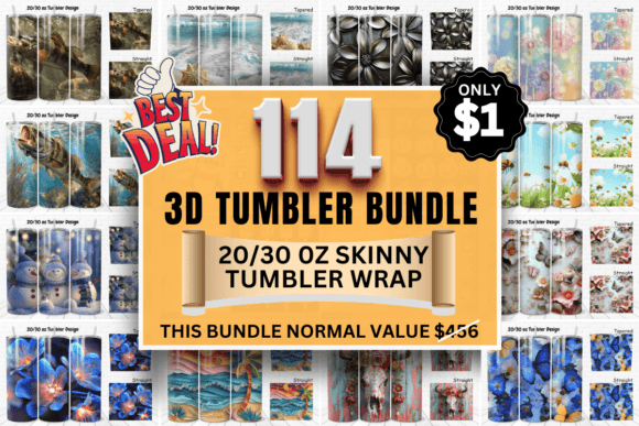 3D Tumbler Skinny Wrap Huge Bundle Bundle · Creative Fabrica