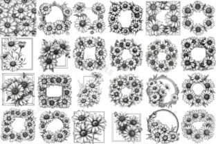 Procreate & Photoshop Daisy Floral Stamp Graphic by kraftcake ...