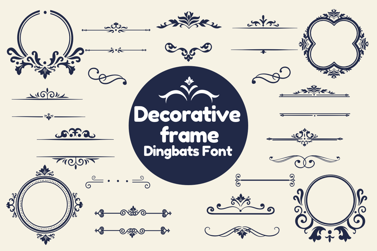 Decorative Frame Font by Nun Sukhwan · Creative Fabrica