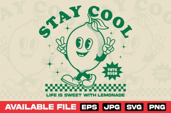 Retro Lemon Cartoon Character Design Graphic by luqart97 · Creative Fabrica