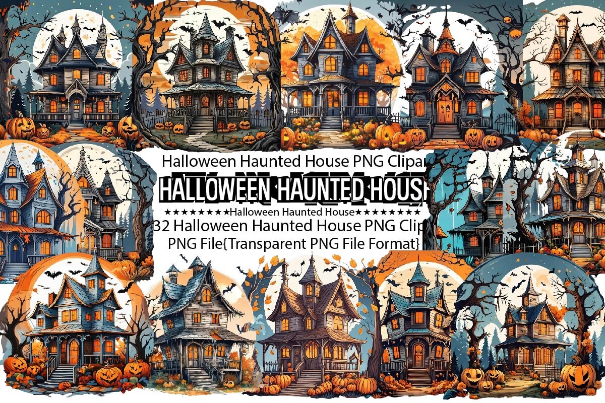 Halloween Haunted House Sublimation Graphic by PrintExpert · Creative ...