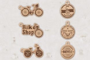 Bicycle Keychain for Laser Cut · Creative Fabrica