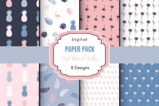 Pastel Beach Patterns Digital Paper Graphic by Paper & Pattern Studio ...