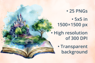 Watercolor Fantasy Books Clipart Graphic by altendi · Creative Fabrica