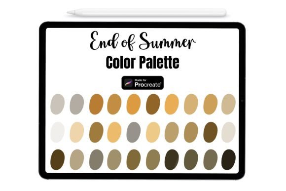 End of Summer Procreate Color Palette Graphic by DreanArtDesign ...