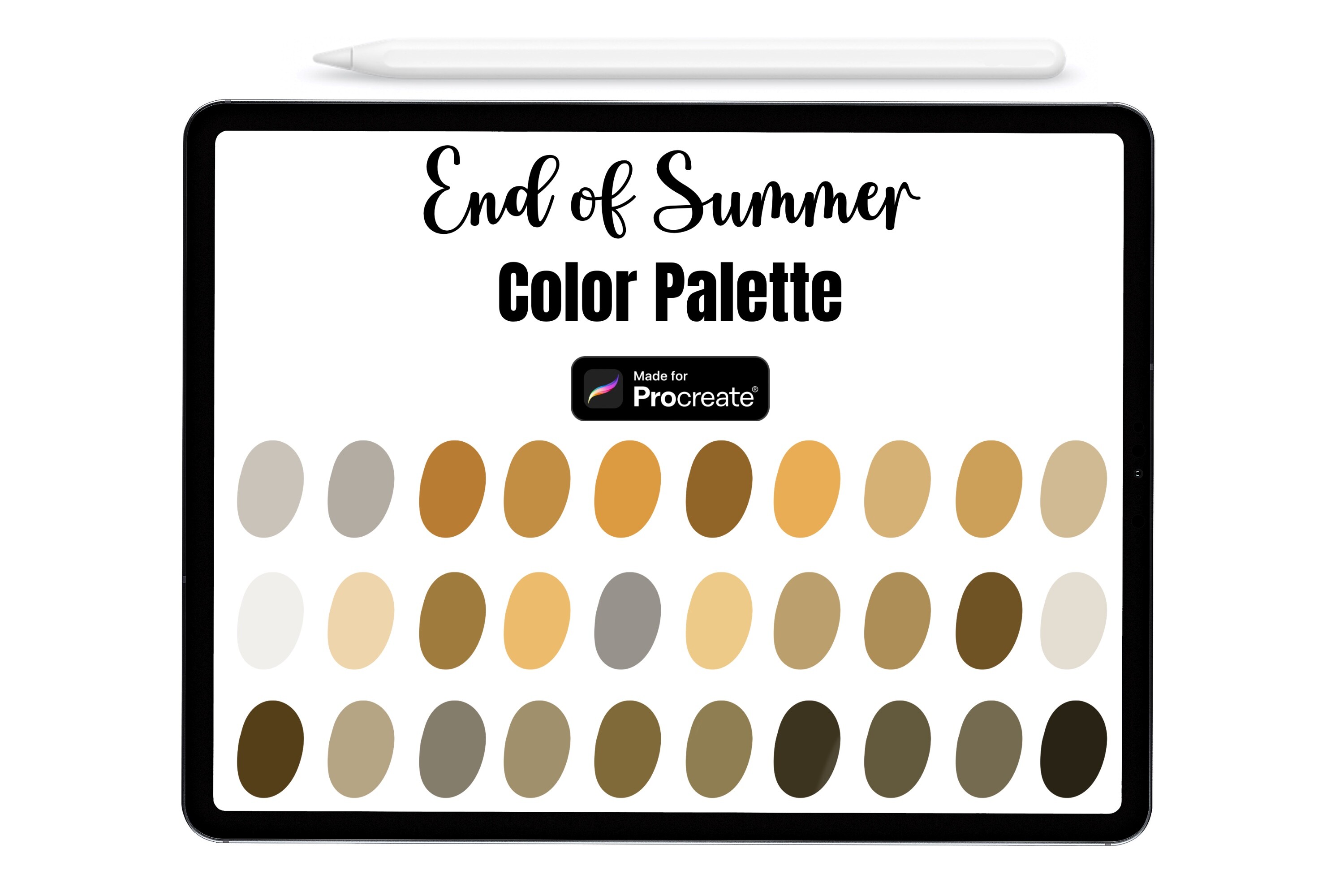 End of Summer Procreate Color Palette Graphic by DreanArtDesign ...