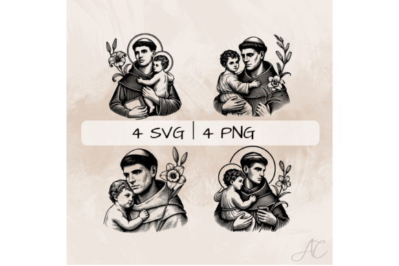Saint Anthony SVG Bundle Graphic by ArtistiC ortex · Creative Fabrica