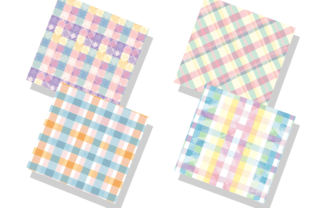 Pastel Gingham Digital Papers Bundle Graphic by Regulrcrative ...