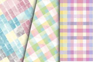 Pastel Gingham Digital Papers Bundle Graphic by Regulrcrative ...