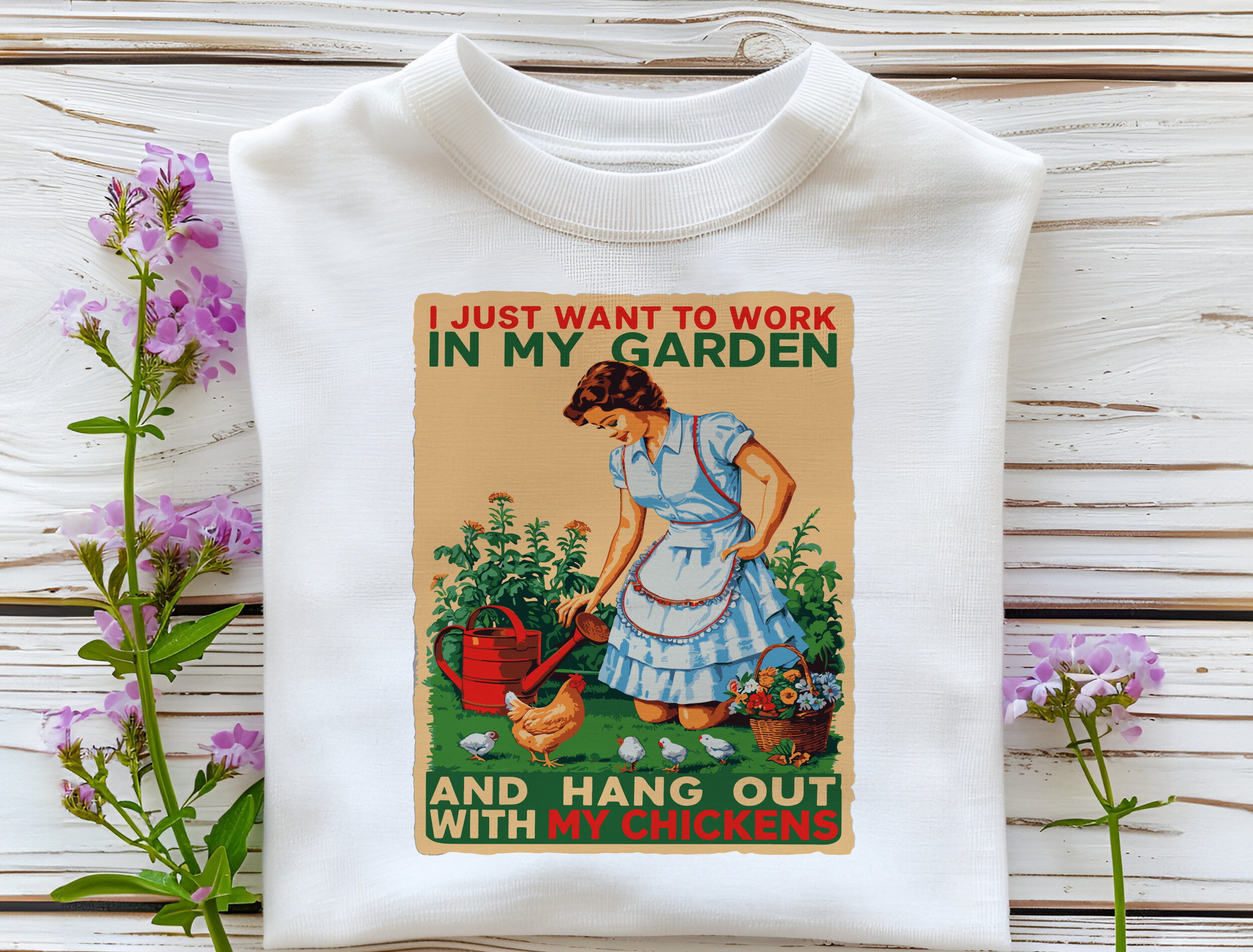 ZFunny Chicken Gardening Png, Quirky Graphic by DeeNaenon · Creative ...