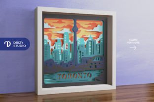 Toronto Canada 3D Shadow Box Graphic by Drizy Studio · Creative Fabrica
