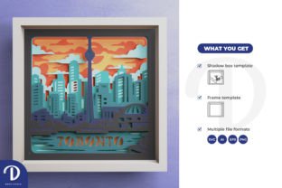 Toronto Canada 3D Shadow Box Graphic by Drizy Studio · Creative Fabrica