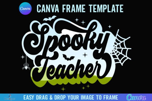 Halloween Ghost Canva Frame Template Graphic by Crafty Corner ...