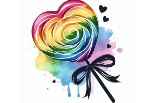 - 🍭 Lollipop with a Rainbow Gráfico por clipartguru · Creative Fabrica
