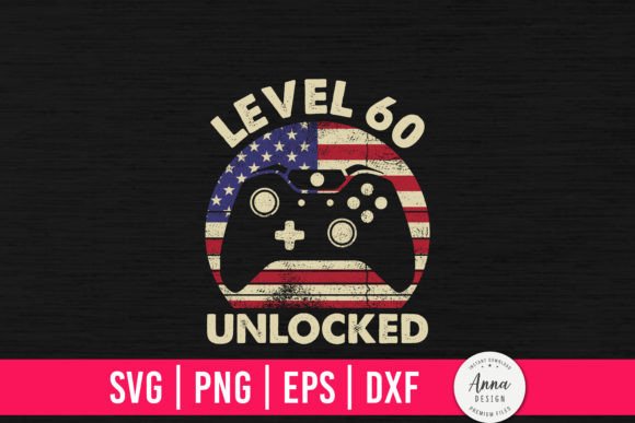 Level 60 Unlocked Vintage 60th Birthday Graphic by Anna Design ...